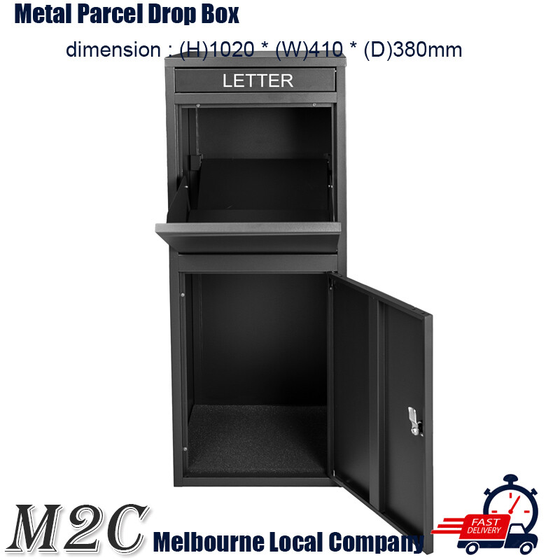 Free Stand Steel Parcel Letterbox Drop Box Package Mailbox Security ...