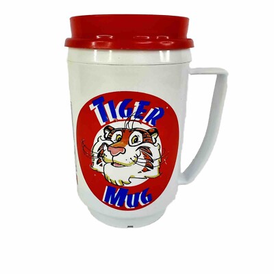 Exxon Vintage Insulated Tiger Plastic Travel Mug 14 oz Advertising ...
