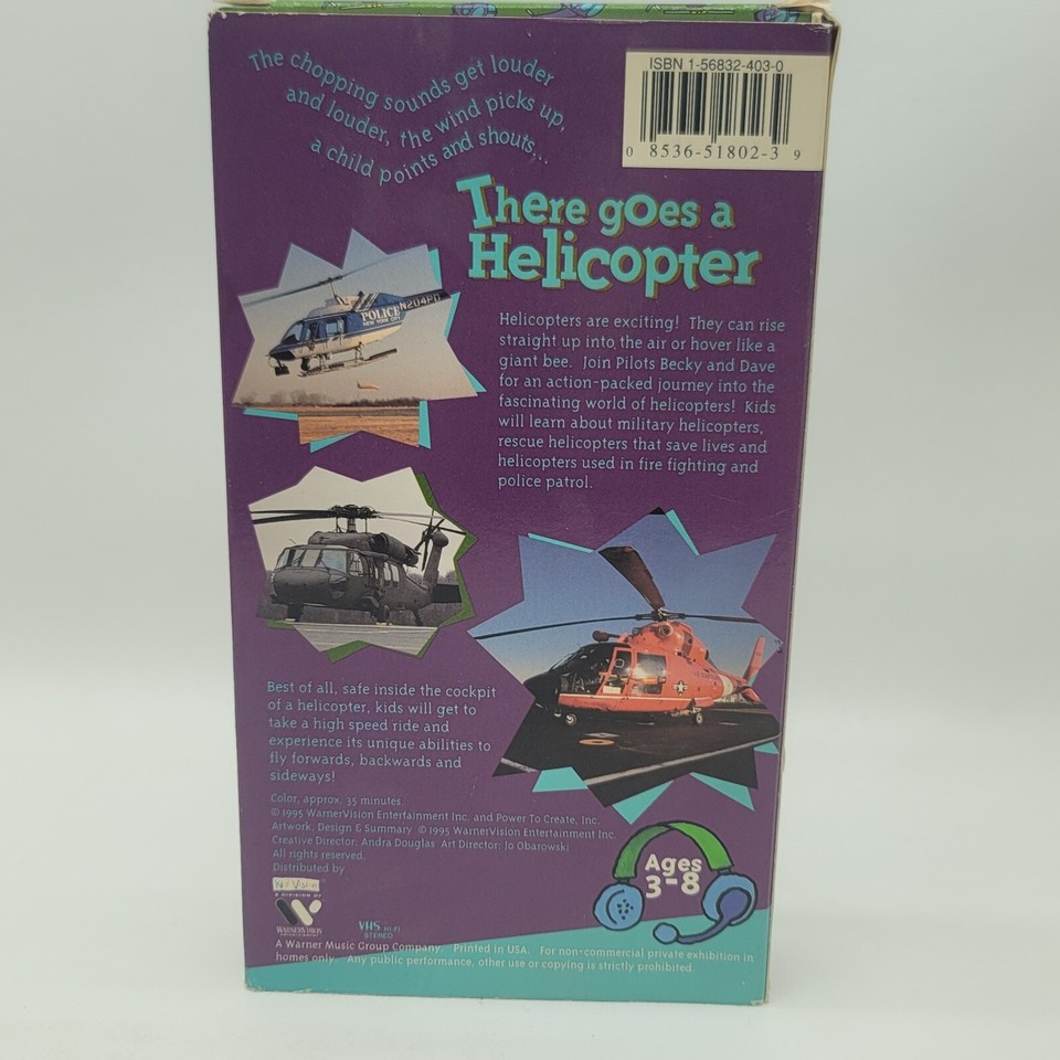 There Goes a Helicopter VHS Tape 1995 KidVision Cartoon Educational ...