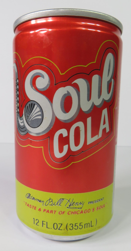 SOUL cola 🎷CHICAGO short LIVED regional🎷 BRAND top OPENED ♫ empty CAN ...