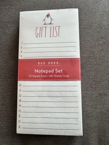 Rae Dunn Checklist Gift List Note Pad 4x8 Memo Pad 70 Sheets New ...