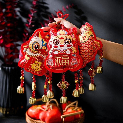 Chinese Dragon Year Fu Character Hanging Ornament Spring Festival Wall ...
