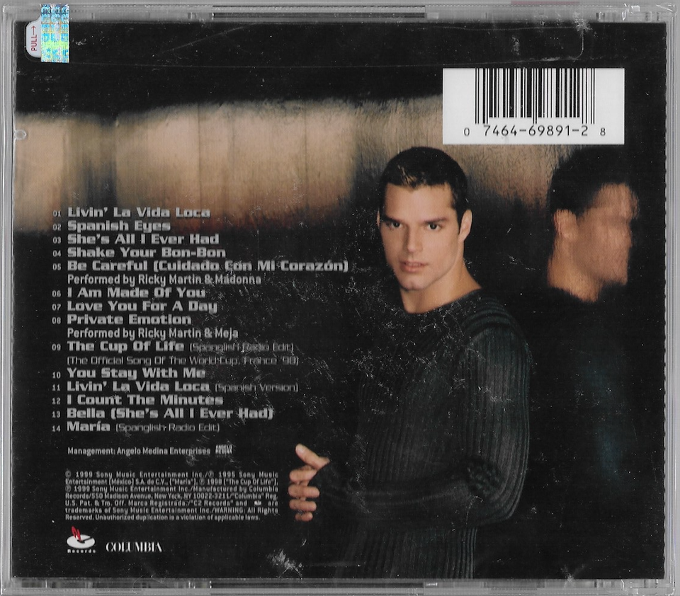 Ricky Martin [1999] by Ricky Martin (CD, May-1999, Columbia (USA)) New ...