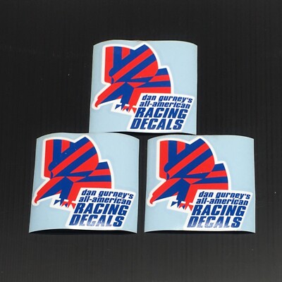 3 x Dan Gurney All-American Racing Decals NASCAR INDY Historic Racing ...