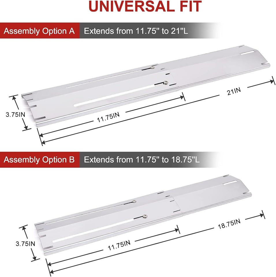 5 Pack Universal Heat Plates Heat Tents Heat Shields For Gas Grill ...