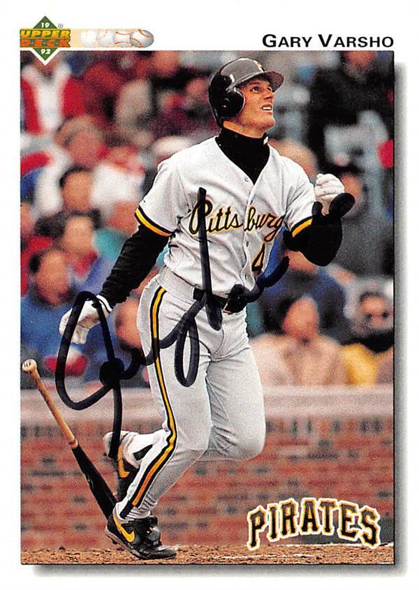 Gary Varsho autographed Baseball Card (Pittsburgh Pirates) 1992 Upper ...