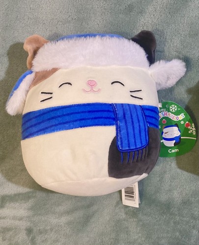 Squishmallows - Cam the Calico Cat in a Trapper Hat - 7.5” Brown White ...