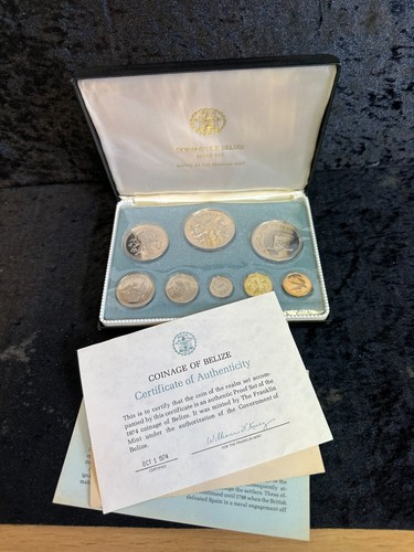 Belize, 1974 Proof Coin Year Set, Boxed, Some Toning. | eBay