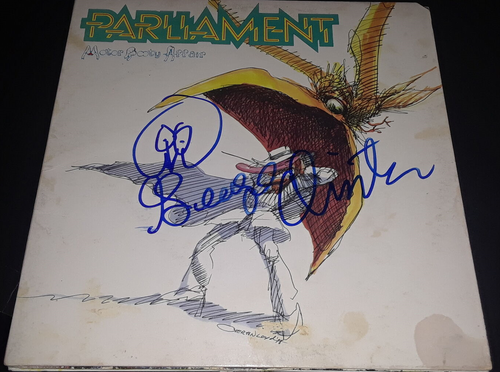 GEORGE CLINTON P FUNK ICON SIGNED AUTOGRAPH DOG SKETCH MOTOR BOOTY ...