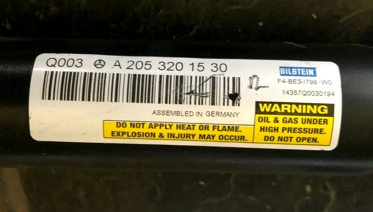 2015-2018 MERCEDES C300 BASE SEDAN REAR STRUT SHOCK ABSORBER ...