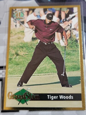 TIGER WOODS 2001 Legends Sports Grand Slam Gold Border #E. PGA | eBay