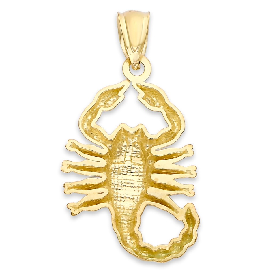 Solid Gold Scorpion Pendant in 10 or 14k, Zodiac Jewelry Scorpio ...