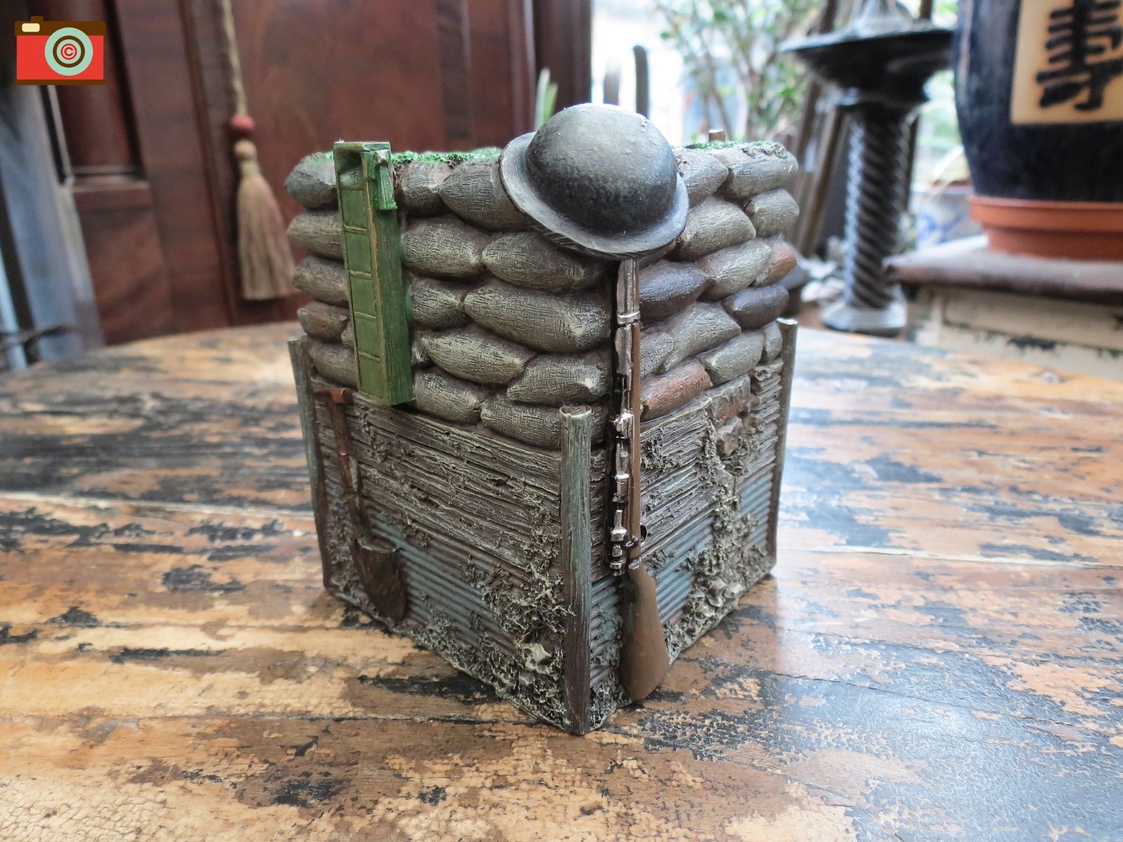TRENCH PEN POT / HOLDER. Great Re-creation. WW1 WW2. Unique Great Army ...