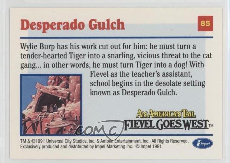 1991 Impel An American Tail: Fievel Goes West Desperado Gulch #85 0c4 ...