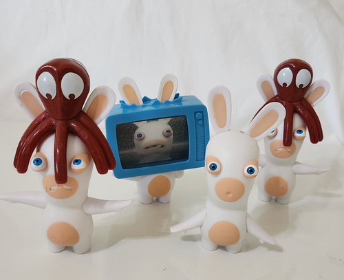 Lot 4 RAVING RABBIDS McDonalds Happy Meal Toys 2015 | eBay