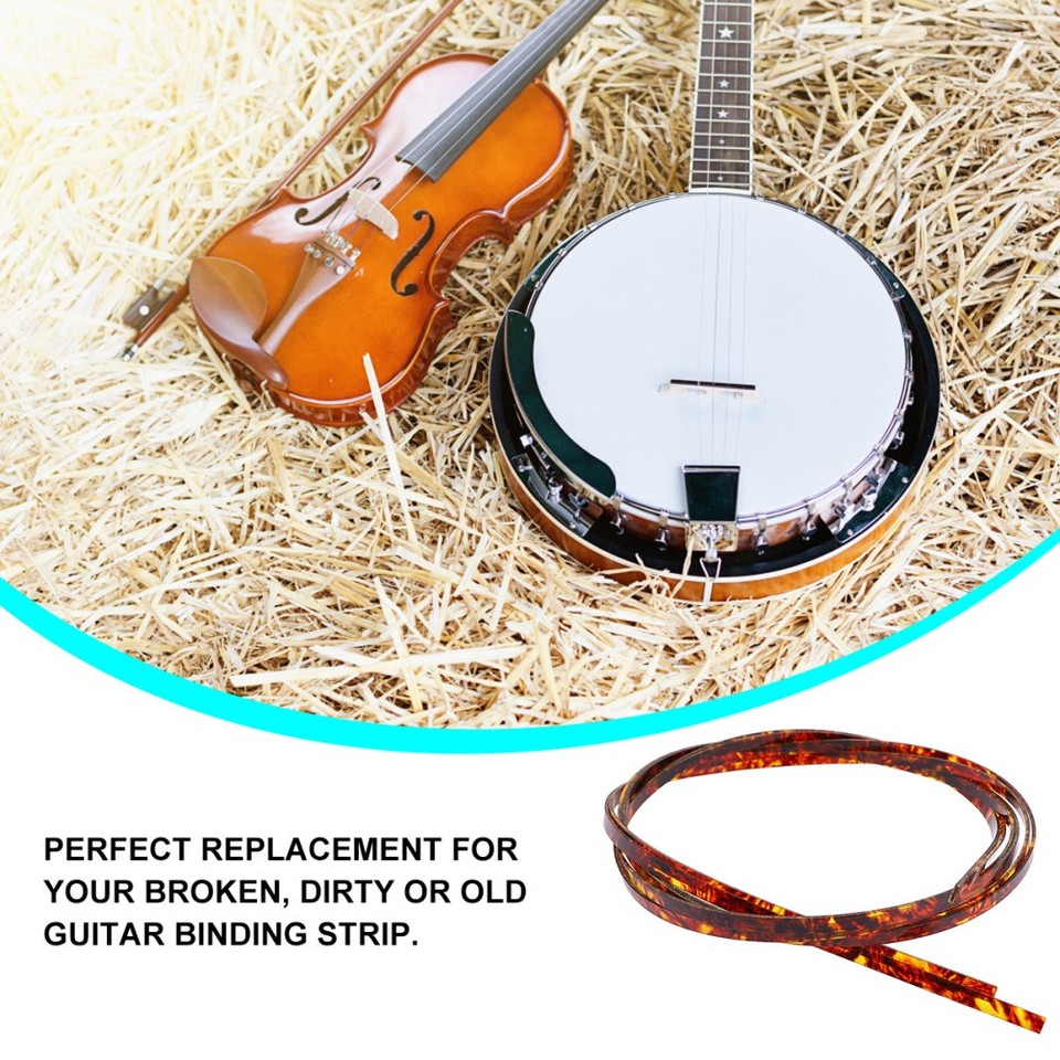 2 Pcs Figured Purfling Guitar Abalone Acoustic Trim Binding for Shells ...