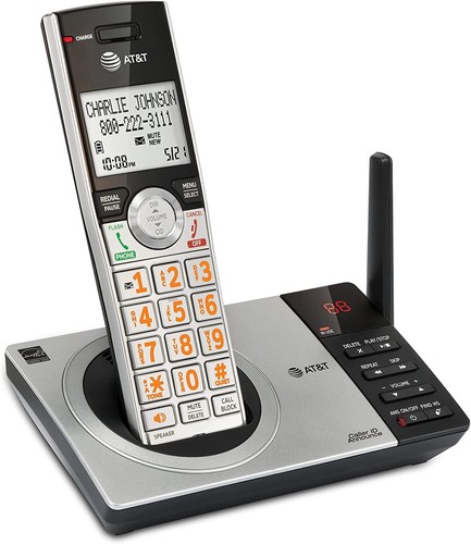AT&T DECT 6.0 Expandable Cordless Phone with Answering System 1 Handset ...