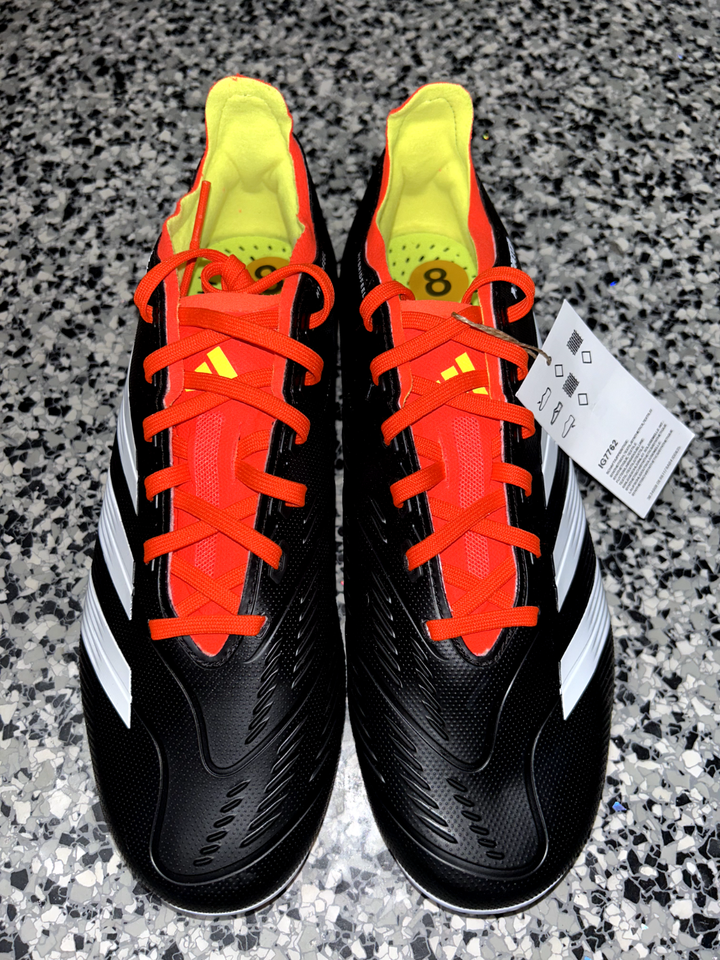 Adidas Predator League L FG Soccer Cleats Black White Orange IG7762 Men ...