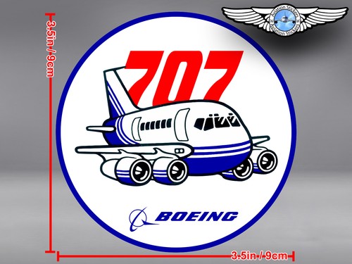 BOEING 707 B707 VINTAGE PUDGY STYLE ROUND DECAL / STICKER | eBay