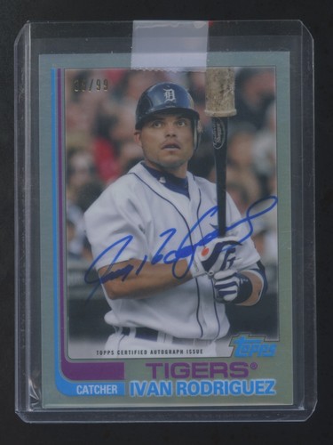 2021 TOPPS IVAN RODRIGUEZ AUTOGRAPH SP REFRACTOR #ED 38/99 RARE HOF | eBay