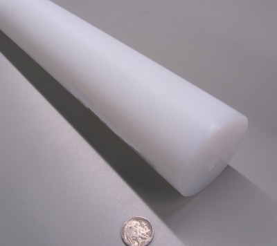 UHMW White Round Rod 2.50" (2 1/2") Diameter x 24" Long, 1 Unit ...