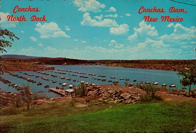 Postcard Conchas North Dock Conchas Dam New Mexico aerial view 1977 | eBay