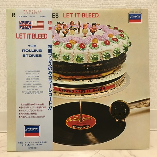 ROLLING STONES / LET IT BLEED JAPAN ISSUE LP BLUE WAX W/ OBI, INSERT ...