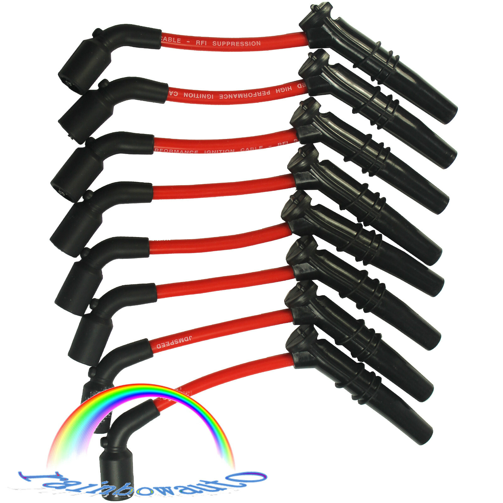 HUGE SPARK PLUG WIRES SET 10.5MM For CHEVY GM PONTIAC CHEVROLET LS1 LS2 ...