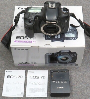 Canon EOS 7D 18.0 MP Digital SLR Camera - Black (Body Only) w/ Box | eBay