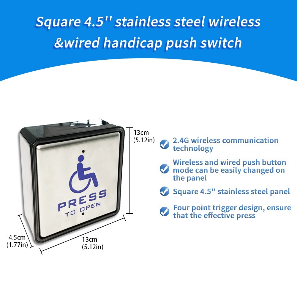 Handicap Door Push Buttons Round Handicap Push Plate Button | Push