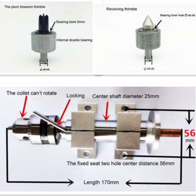 35mm Mini Lathe Drill Collet Chuck Thimble Tailstock for DIY ...