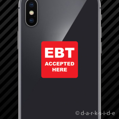 (2x) EBT Accepted Here Cell Phone Sticker Mobile | eBay