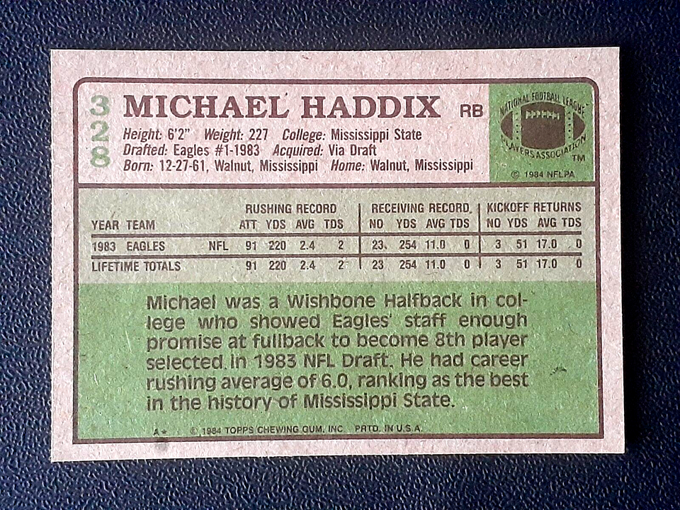 MICHAEL HADDIX RC 1984 TOPPS 84 NO 328 EXMINT+/NRMINT 50660 | eBay
