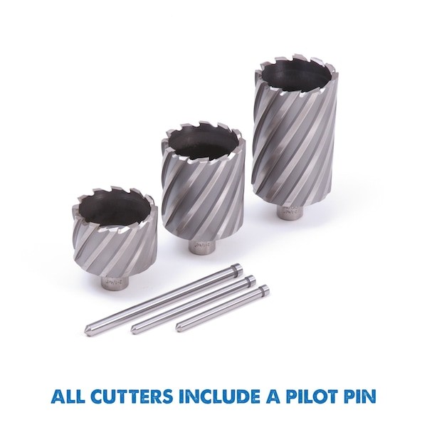 EVOLUTION CC500L 1/2" Diameter X 2" Depth Annular HSS Cutter, Pilot Pin ...