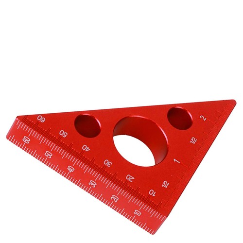 Right Angle Triangle Height Ruler Measuring Tool 2in 6cm Aluminum Alloy ...
