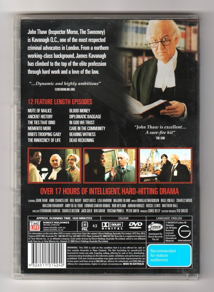 Kavanagh QC : Series 3 & 4 DVD TV Series 6-Disc Set - Very Good ...