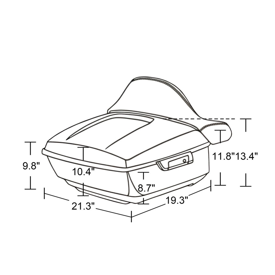 Midnight Pearl King Rear Trunk Luggage Fits Harley Touring FLHR FLHXS ...