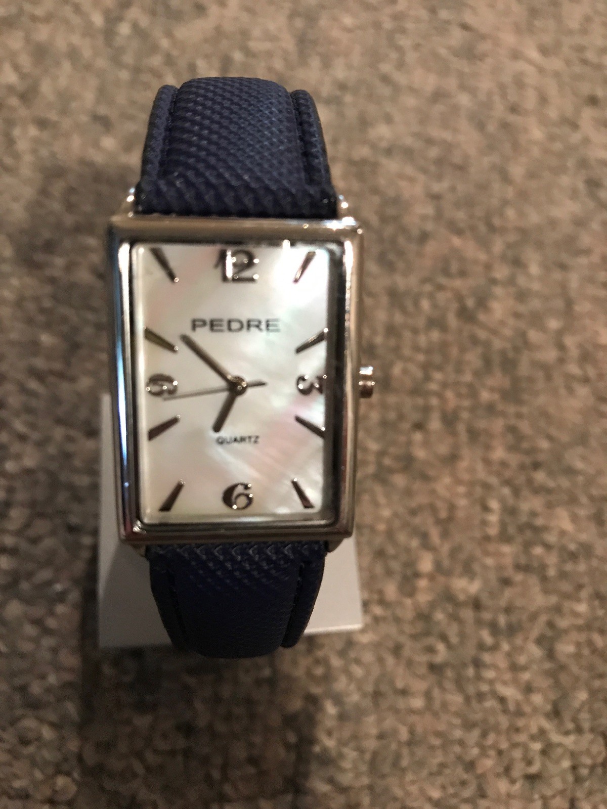 Pedre Watch Mother Of Pearl Face Black Band Japan Movement | eBay