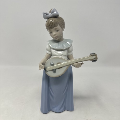 Nao by Lladro 1033 Girl with Mandolin 7.75" Porcelain Figurine | eBay