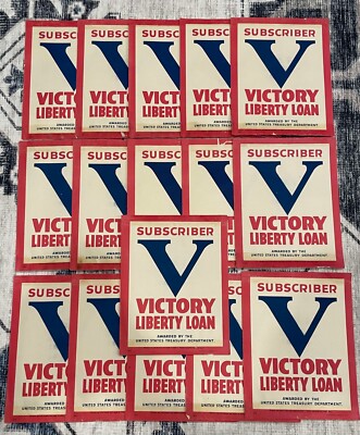 WW1 WWI US Army Military Home Front Paper Victory Liberty Loan Window ...