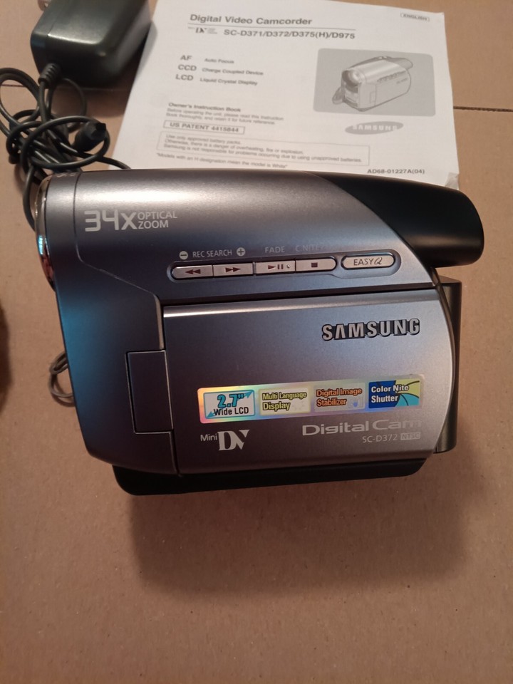 Samsung SC-D372 MiniDV Camcorder with 34x Optical Zoom 36725301689 | eBay