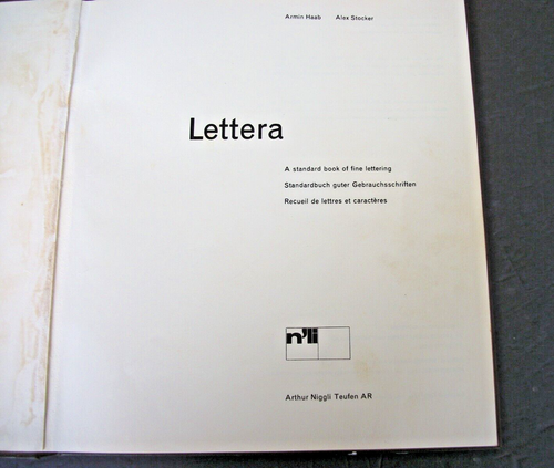 Lettera, A Standard Book of Fine Lettering - Armin Haab and Alex ...