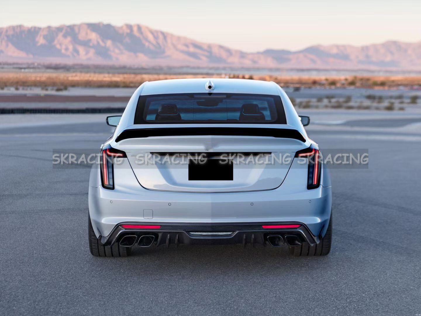Fits For Cadillac CT4 2020-2021 Gloss Black FRP Rear Boot Spoiler Wing ...