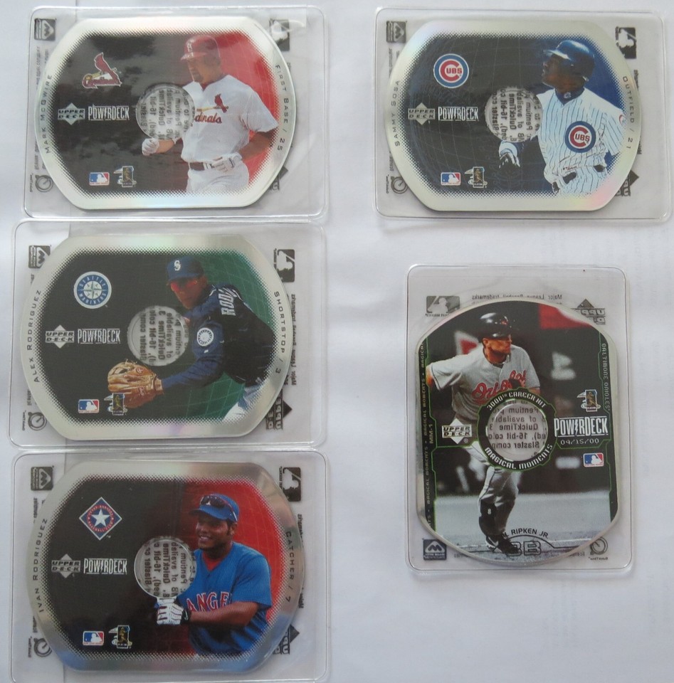 Lot of 11 2000 Upper Deck Power Deck Discs MLB Jeter, Ripken, Chipper ...
