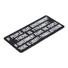 If People Fear Government Tyranny Patch, Political Patches | eBay