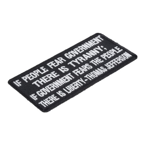 If People Fear Government Tyranny Patch, Political Patches | eBay