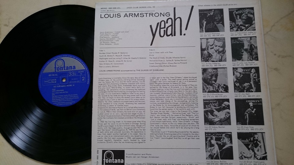 Louis Armstrong Yeah! Jazz Club Series 60s Dutch Vinyl NM | eBay