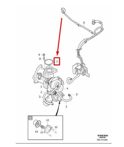 Volvo S60 MK2 Turbo Charger Gasket Genuine 31330438 | eBay