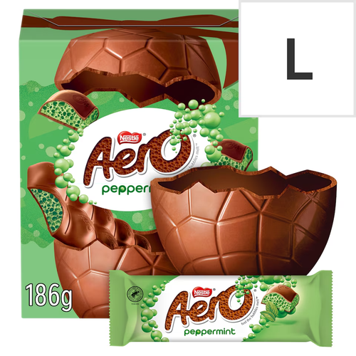 Aero Peppermint Milk Chocolate Easter Egg With Bar 186G -Easter Egg ...