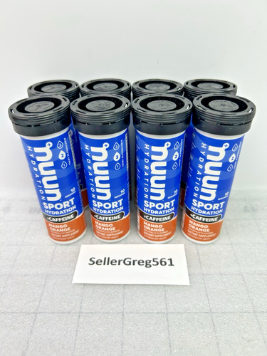 Nuun Sport Hydration + Caffeine 10 Electrolyte Tablets MANGO ORANGE (8 TUBES) | eBay